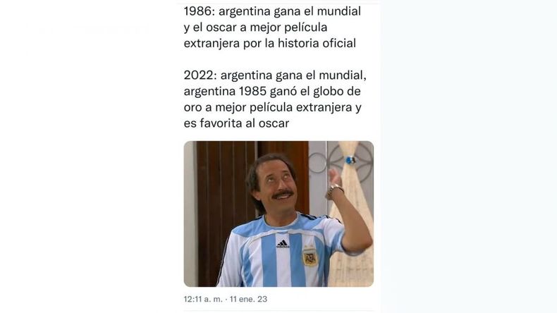 Los mejores memes por la victoria de Argentina, 1985 en los Globos de Oro