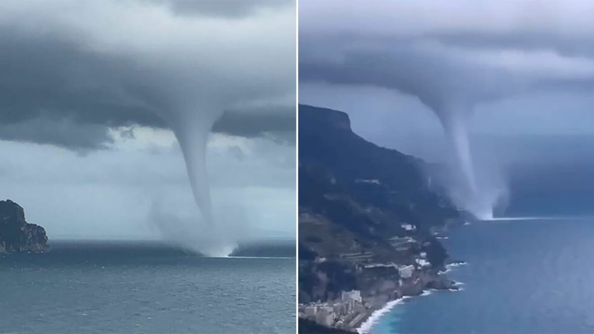 El impactante video de una tromba marina que tocó la costas italianas