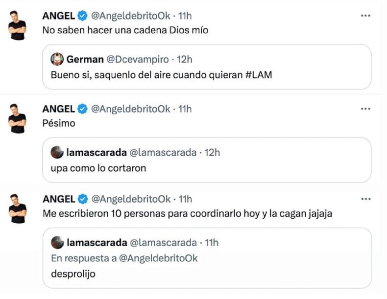 Sacaron abruptamente del aire a LAM y Ángel de Brito explotó en redes ...