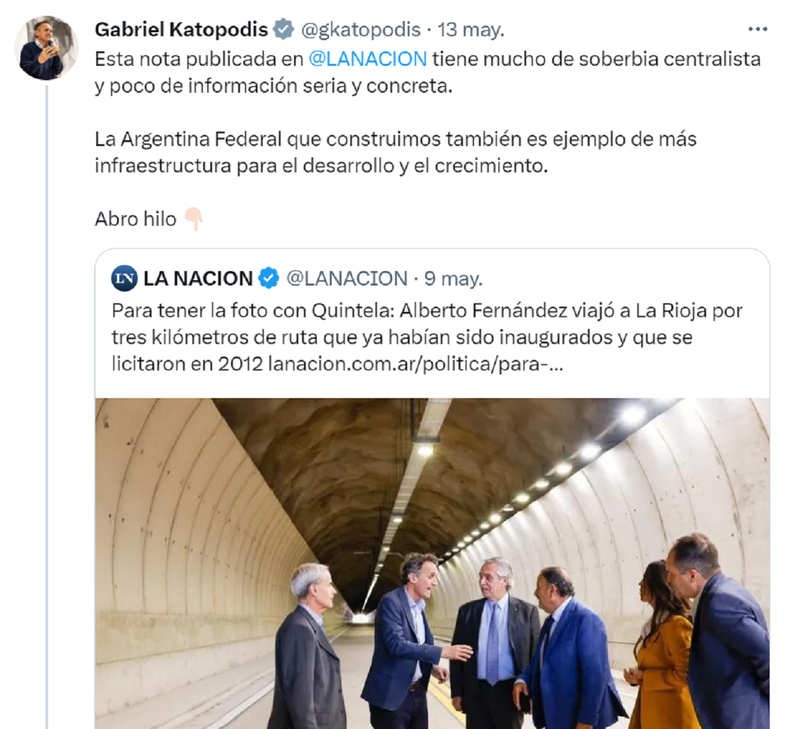 Alberto Fernández y Katopodis desmintieron otra fake news de La Nación