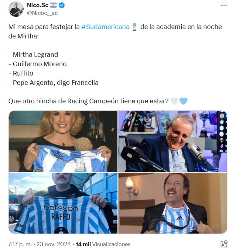 Los mejores memes del triunfo de Racing ante Cruzeiro por la Copa ...