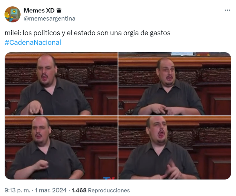 Tras el discurso de Javier Milei en el Congreso, estallaron los memes ...