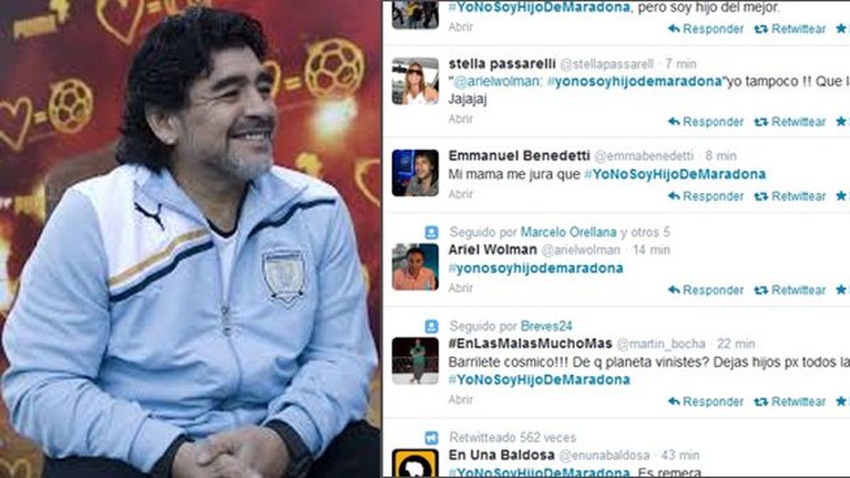 #YoNoSoyHijoDeMaradona: la repercusión en Twitter con la bomba del día