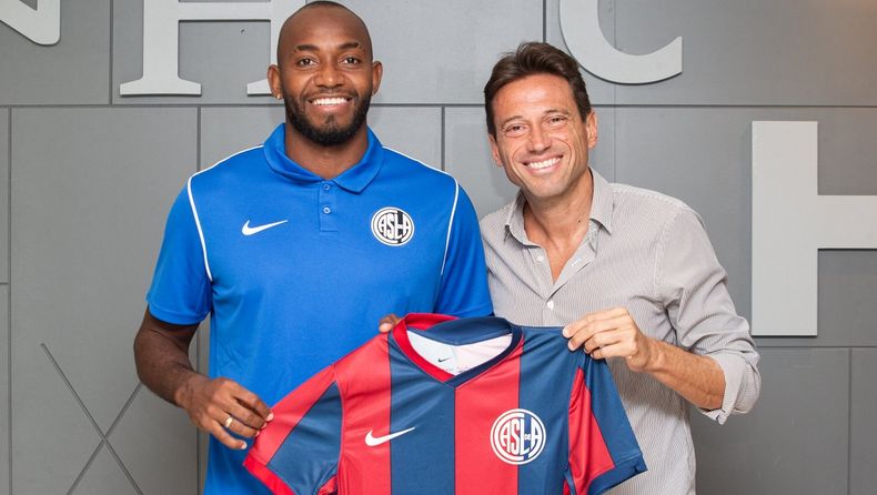 San Lorenzo presentó a su último refuerzo: el Lukaku de Colombia