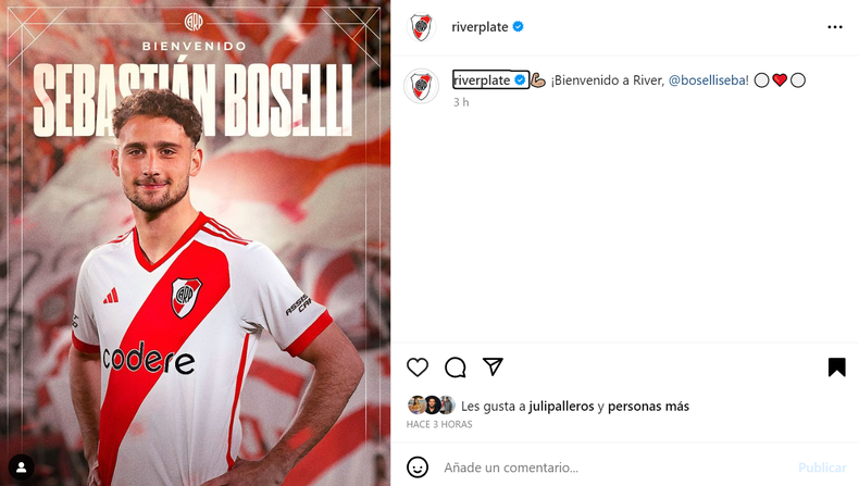 Con una chicana para Boca, qué número usará el Pity Martínez en River