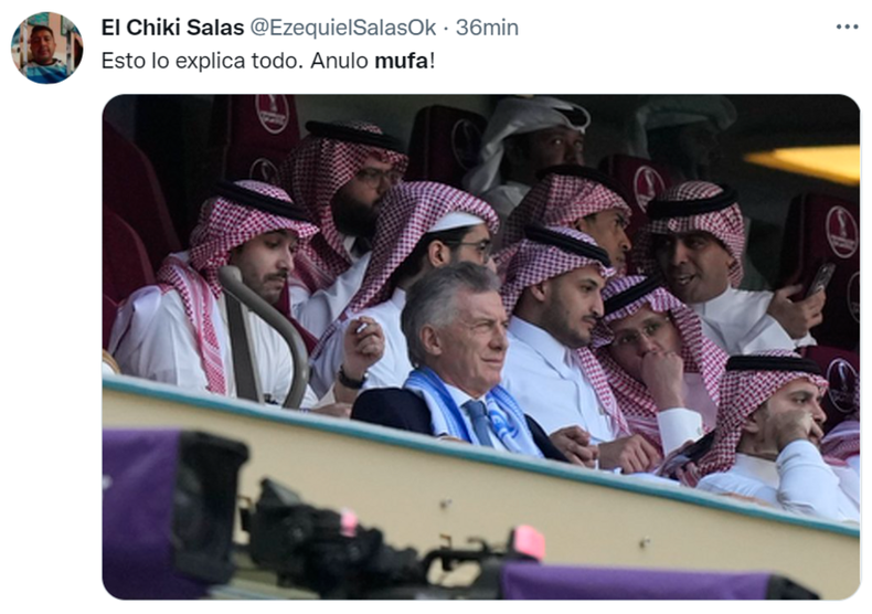 Mundial Qatar 2022: Macri estuvo en el debut de Argentina y mufa se ...