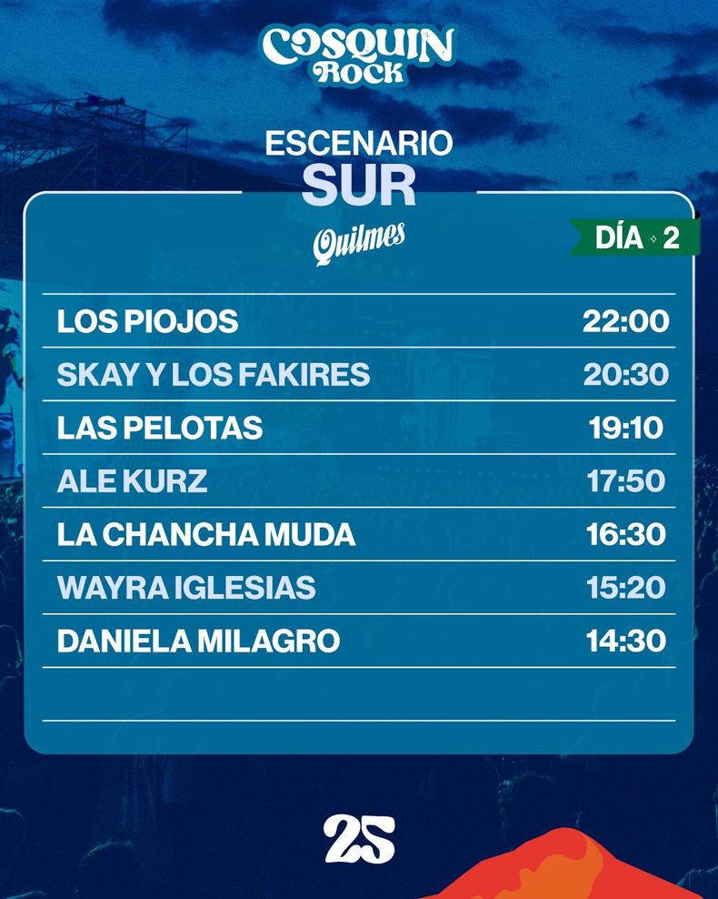 Cosquín Rock 2025: dieron a conocer los horarios y escenarios para el ...