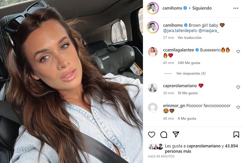El inesperado cambio de look Cami Homs que impactó a sus seguidores