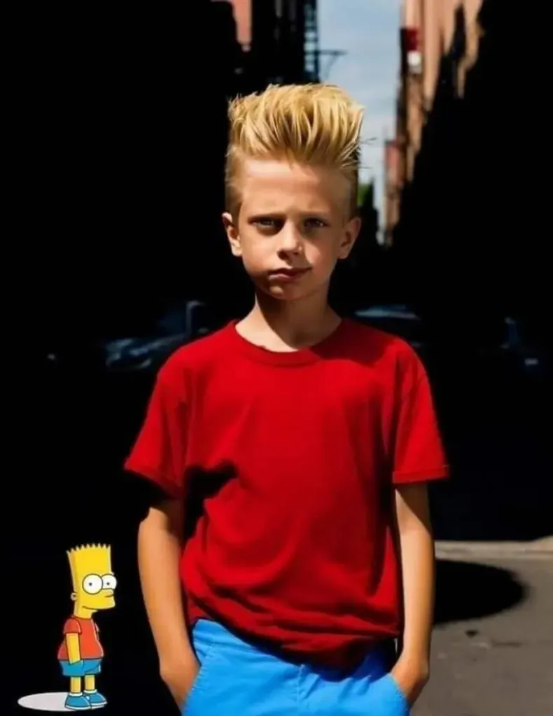 Cómo se vería Bart Simpson en la vida real según la inteligencia artificial