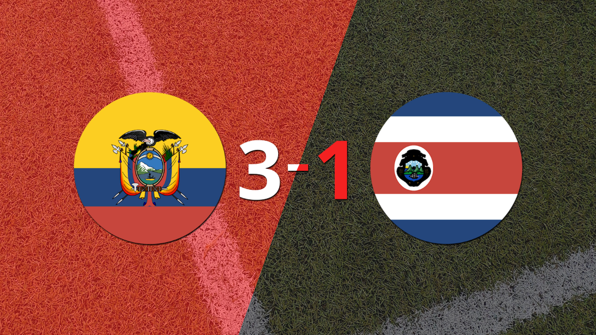 Gran victoria de Ecuador sobre Costa Rica por 3-1