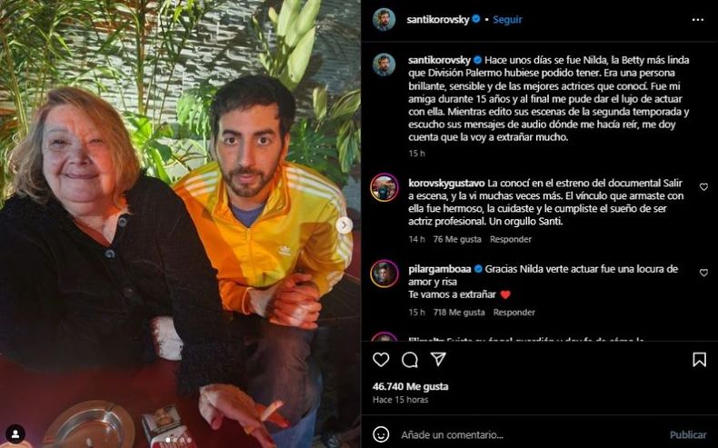 Murió unas de las actrices más entrañables de División Palermo a poco ...