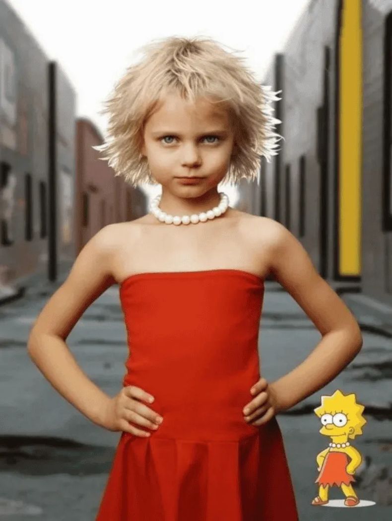 Cómo se vería Lisa Simpson en la vida real según la inteligencia artificial