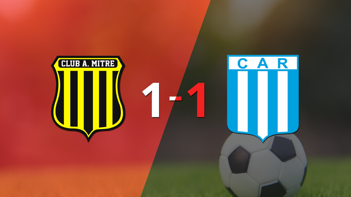 Empate a uno entre Mitre (SE) y Racing (Cba)