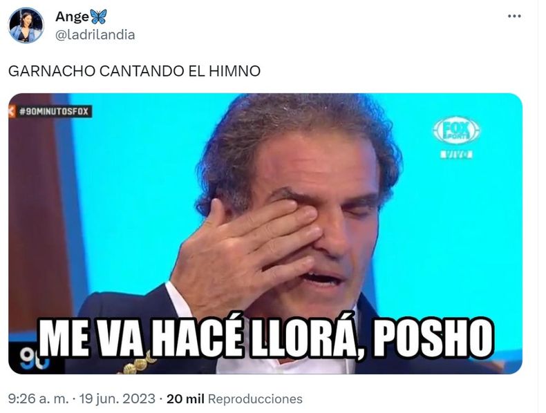 La emotiva reacción de Garnacho durante el himno con la Selección argentina
