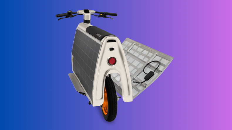 La fascinante scooter eléctrica con un panel solar que se roba todas ...