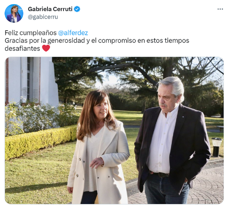 Los Saludos De Cumpleaños A Alberto Fernández De Funcionarios Del