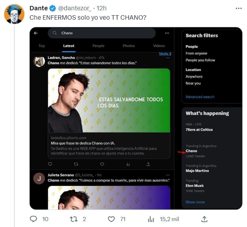 ¿Por qué Chano es tendencia?
