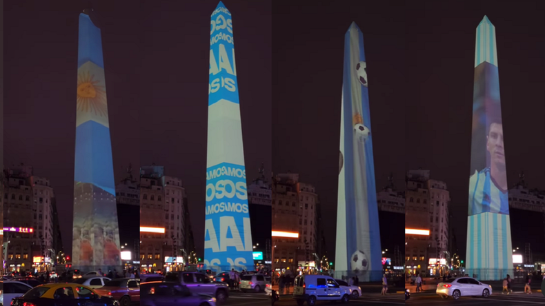 Video: el Obelisco se tiñó de albiceleste por la Selección de Messi y ...