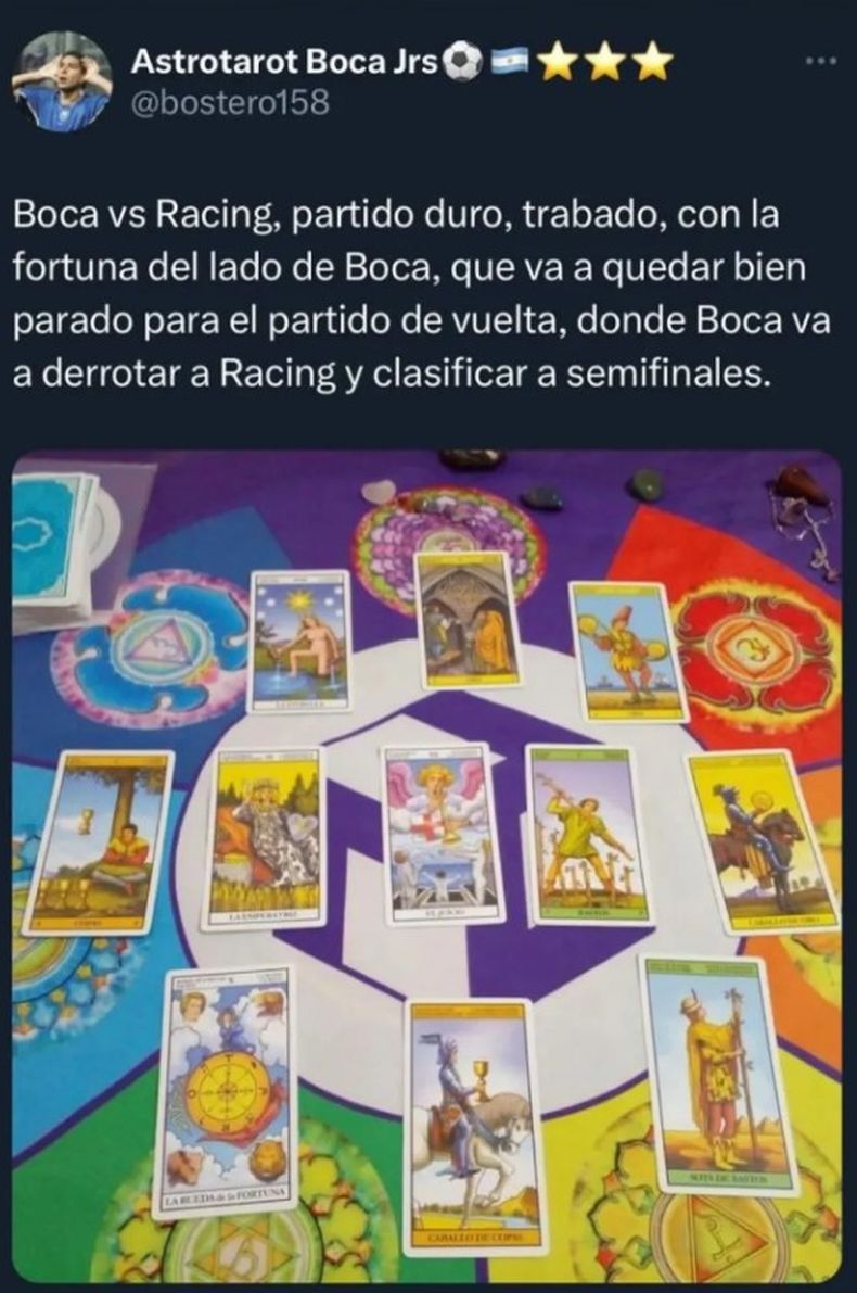 Copa Libertadores: qué dice el tarot sobre la serie entre Boca y Racing