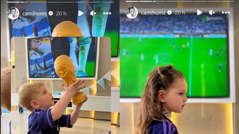 Así festejó Cami Homs el triunfo de la Argentina en el Mundial Qatar 2022