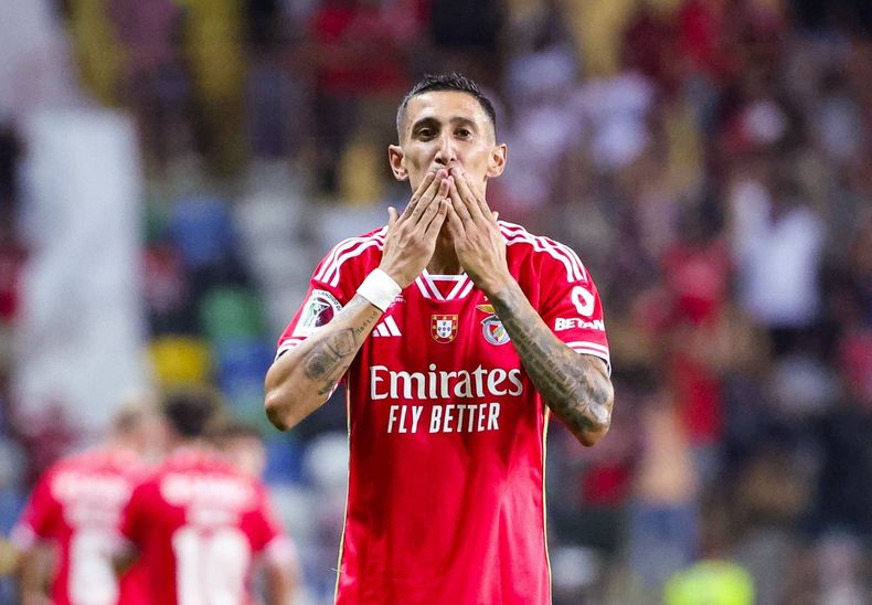 Gol y asistencia de Di María para la victoria de Benfica sobre Vitória ...