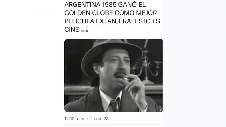Los mejores memes por la victoria de Argentina, 1985 en los Globos de Oro