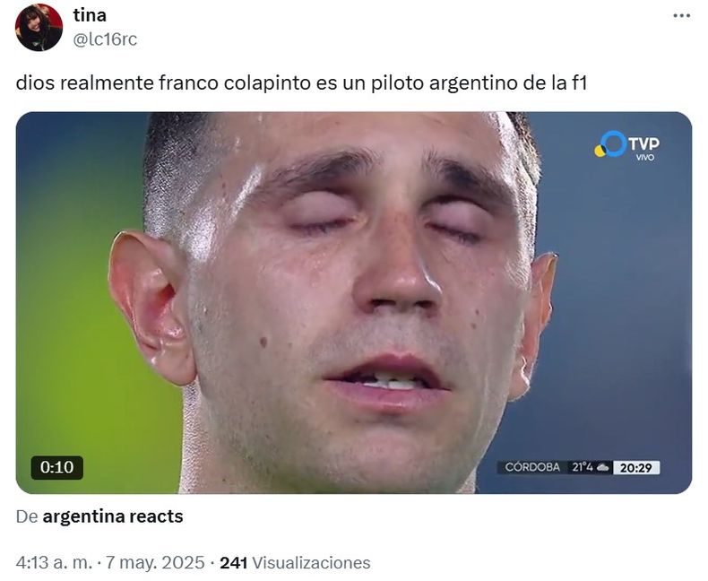 Franco Colapinto vuelve a la Fórmula 1: los mejores memes y reacciones ...