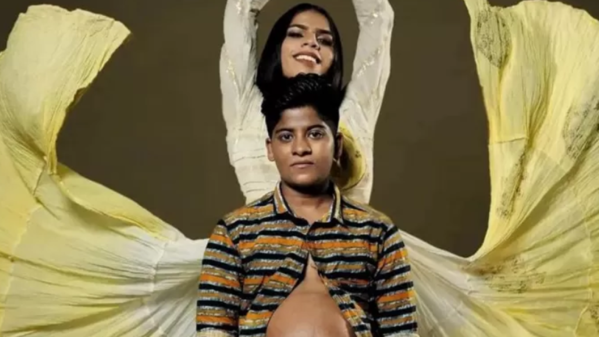 Las fotos de una pareja hindú transgénero que espera a su bebe se ...