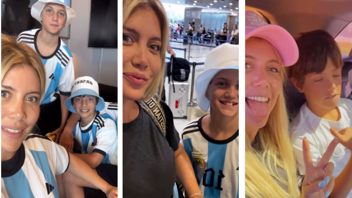 Video: Wanda viajó a Qatar con sus hijos varones para cumplir una promesa