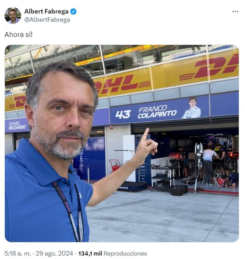 Colapinto ya está en Monza: las primeras fotos en la pista de Fórmula 1 ...