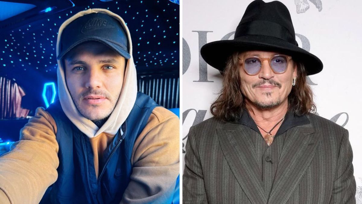 Insólito: Mauro Icardi compartió una historia con Johnny Depp hecha con Inteligencia Artificial