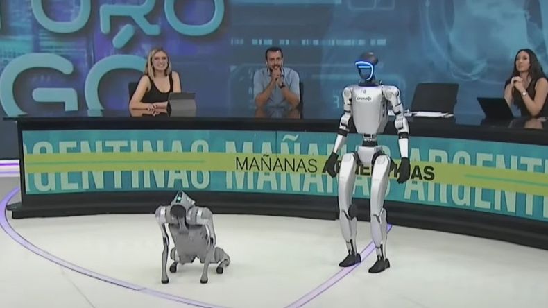 Visita especial en C5N: así funciona el robot humanoide Unitree y su perro