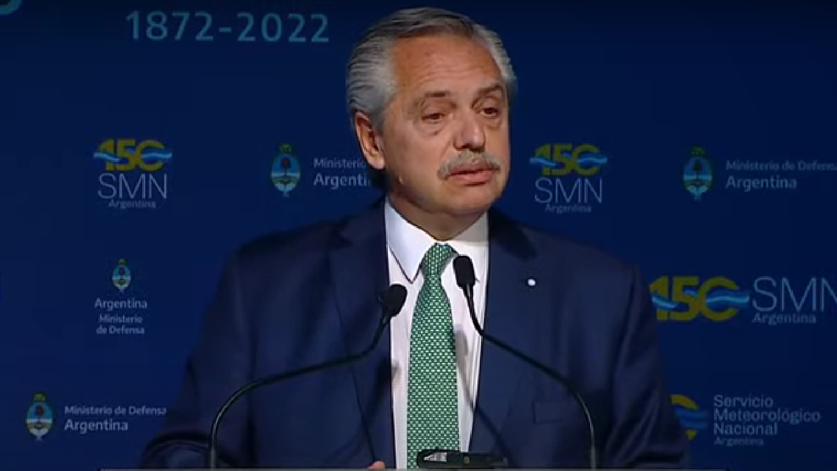 Alberto Fernández, en los 150 años del Servicio Meteorológico Nacional ...