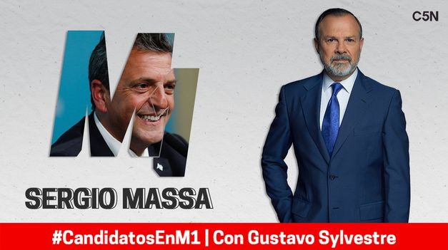 Sergio Massa, mano a mano con Gustavo Sylvestre en Minuto Uno