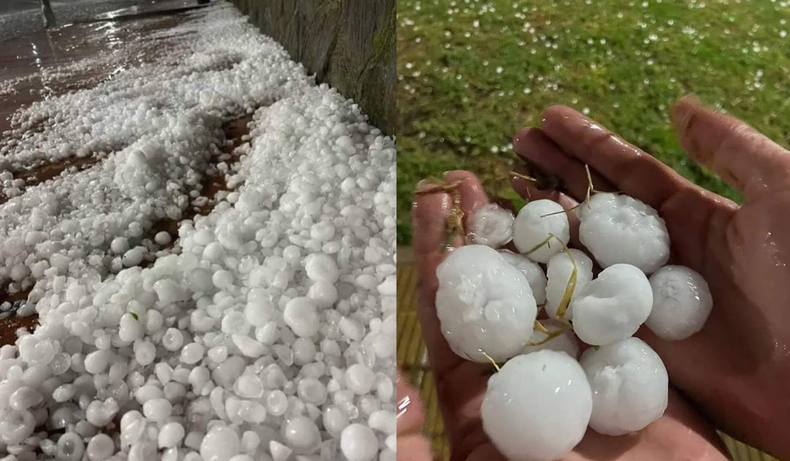 Fuertes tormentas y granizo del tamaño de una pelota de golf: las imagenes