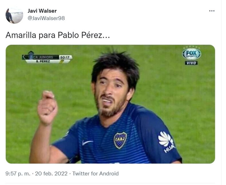Los memes por la temprana amarilla de Pablo Pérez en Newells-River