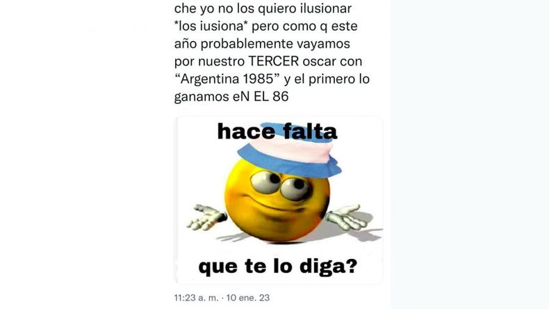 Los mejores memes por la victoria de Argentina, 1985 en los Globos de Oro