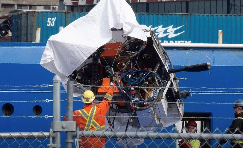 Los restos del sumergible Titan fueron desembarcados en Canadá y se dio por terminada su ...