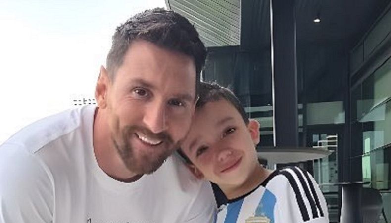 La emotiva visita a Lionel Messi de un nene que realiza un tratamiento ...