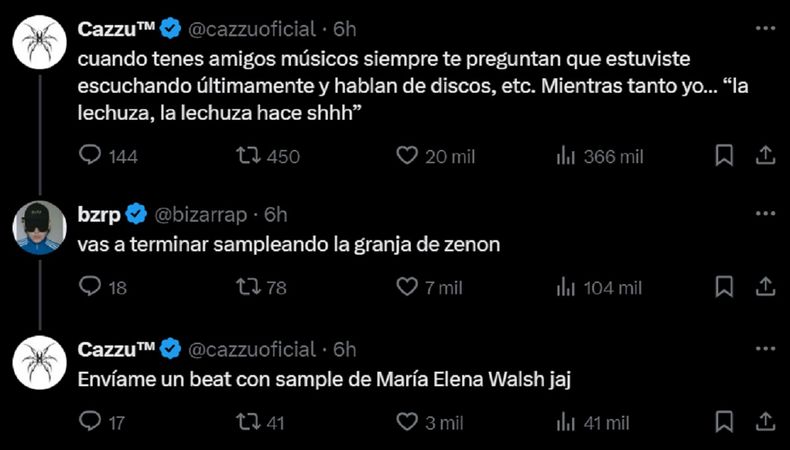 El sorpresivo diálogo entre Bizarrap y Cazzu que fue viral: La Granja de Zenón