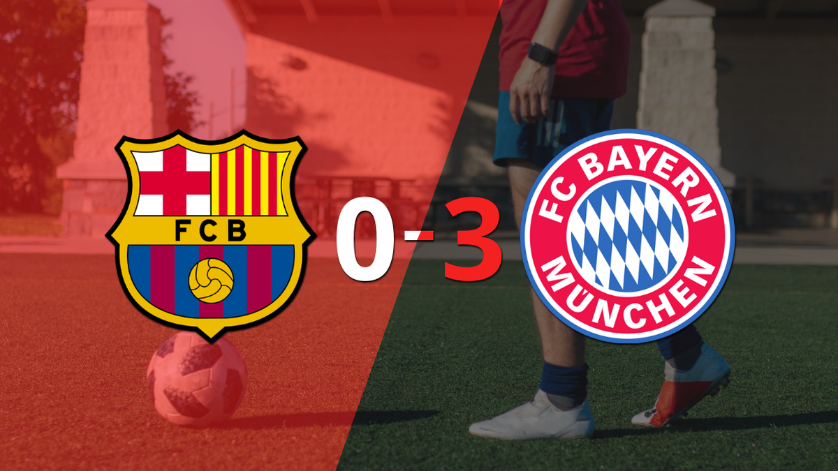 De visitante, Bayern Múnich goleó a Barcelona con un contundente 3 a 0