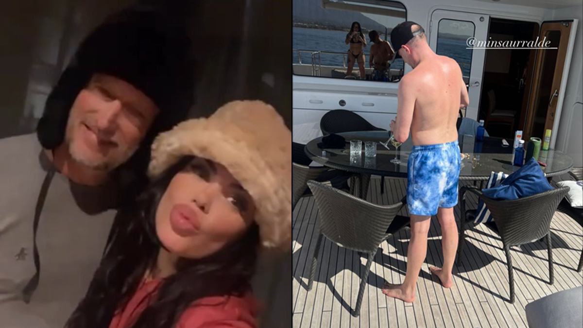 En plena campaña, Martín Insaurralde se mostró con una modelo en un yate en el Mediterráneo