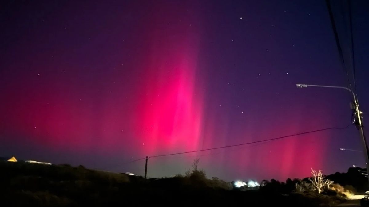 Video: una impresionante aurora austral cubrió el cielo de Ushuaia