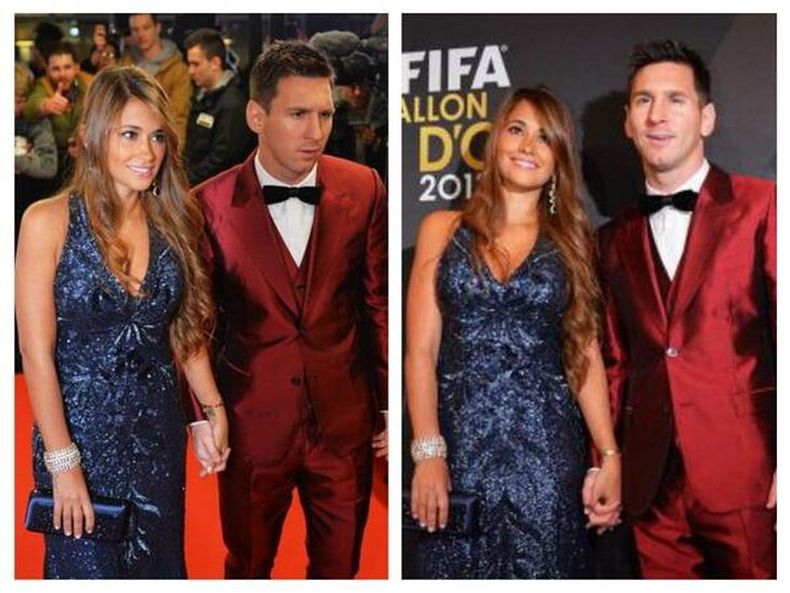El look de Messi y su mujer, Antonella Roccuzzo, en el Balón de Oro