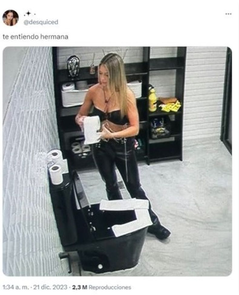 Gran Hermano 2023: la escena de Zoe en el baño que se volvió viral
