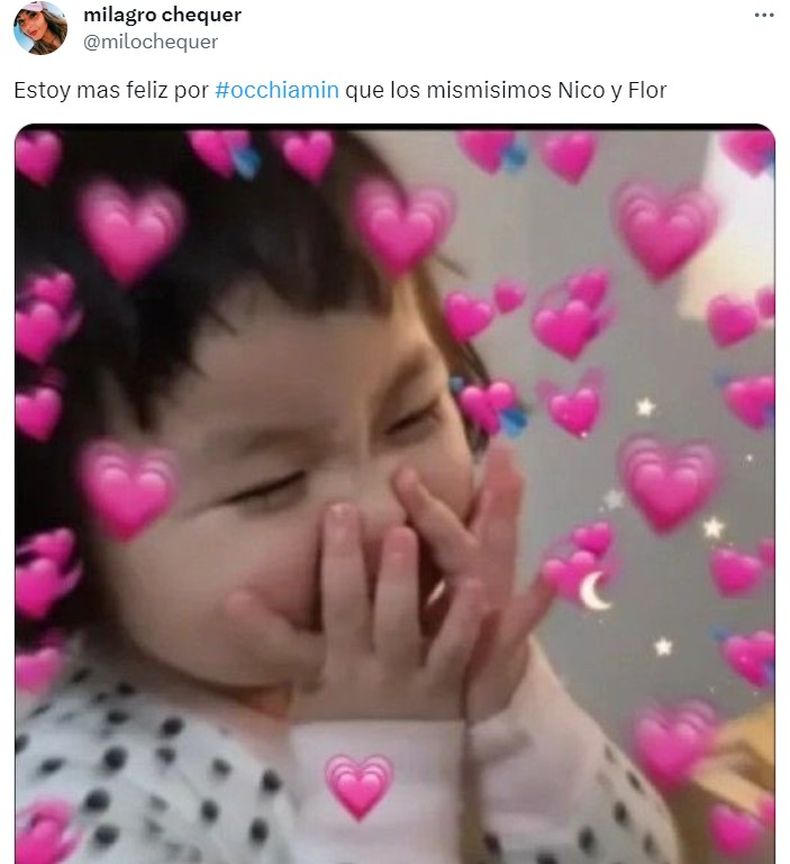 Nico Occhiato y Flor Jazmín confirmaron su noviazgo: el TIERNO MOMENTO que protagonizaron EN VIVO