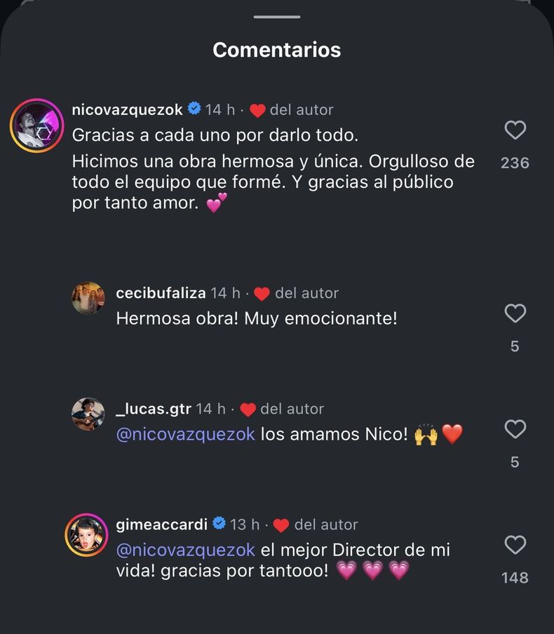 Sorpresivo intercambio en redes entre Nico Vázquez y Gimena Accardi tras su separación