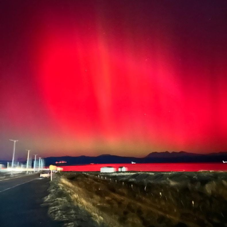 Video: una impresionante aurora austral cubrió el cielo de Ushuaia