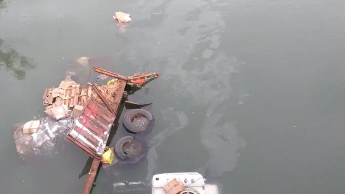 Video Camión Intentó Esquivar Un Piquete Y Cayó Al Río En Neuquén