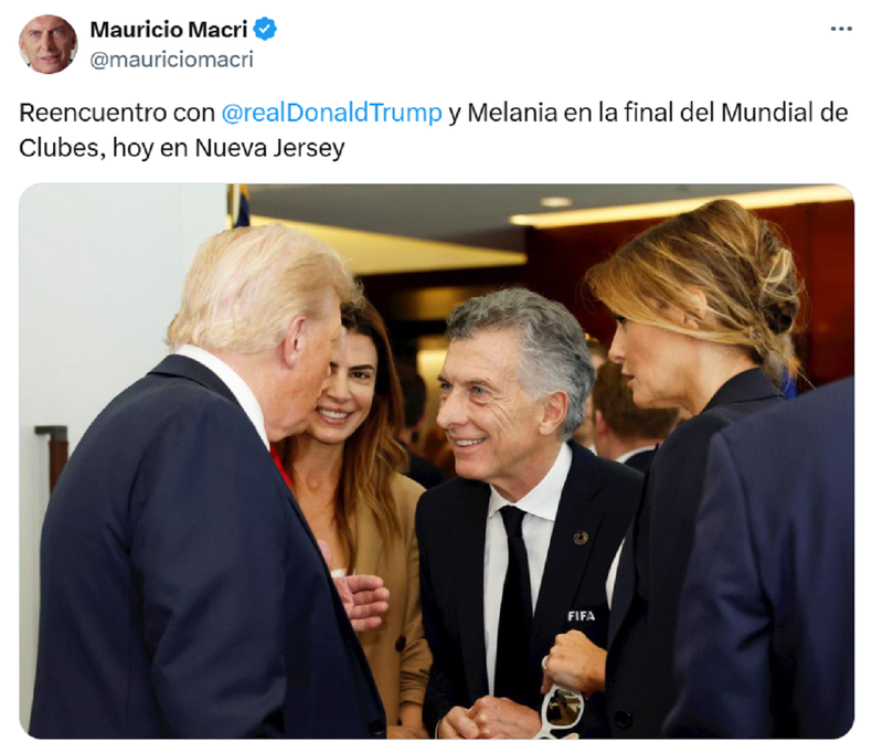 Mauricio Macri se reencontró con Donald Trump en la final del Mundial ...